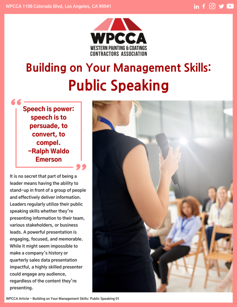 Building on Your Management Skills: Public Speaking